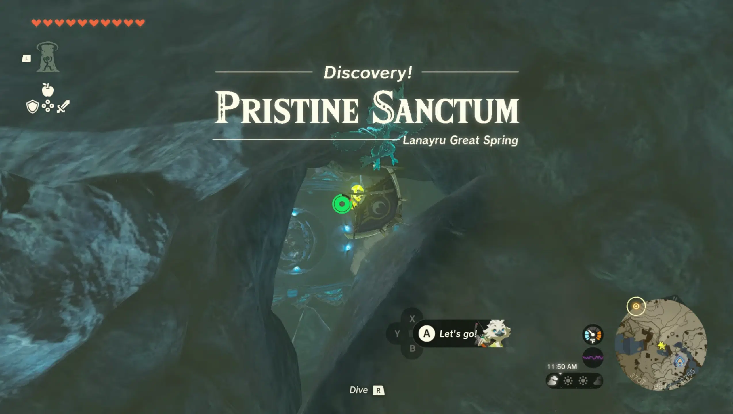 The Legend of Zelda: Tears of the Kingdom - Clues To The Sky: Pristine Sanctum Location Gameplay ...